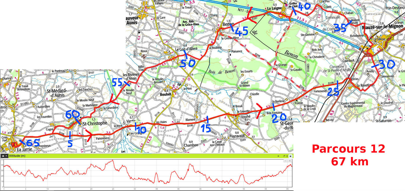 Circuits route 11 à 20